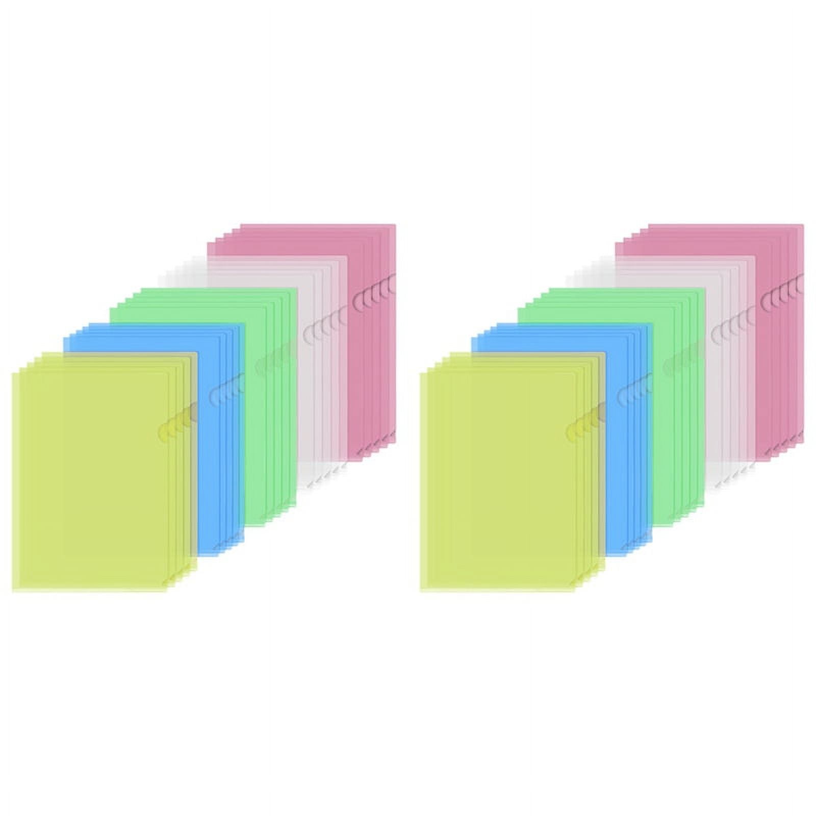 50Pcs Plastic Folders A4 Sleeves Wallets for Protection Files with Top ...