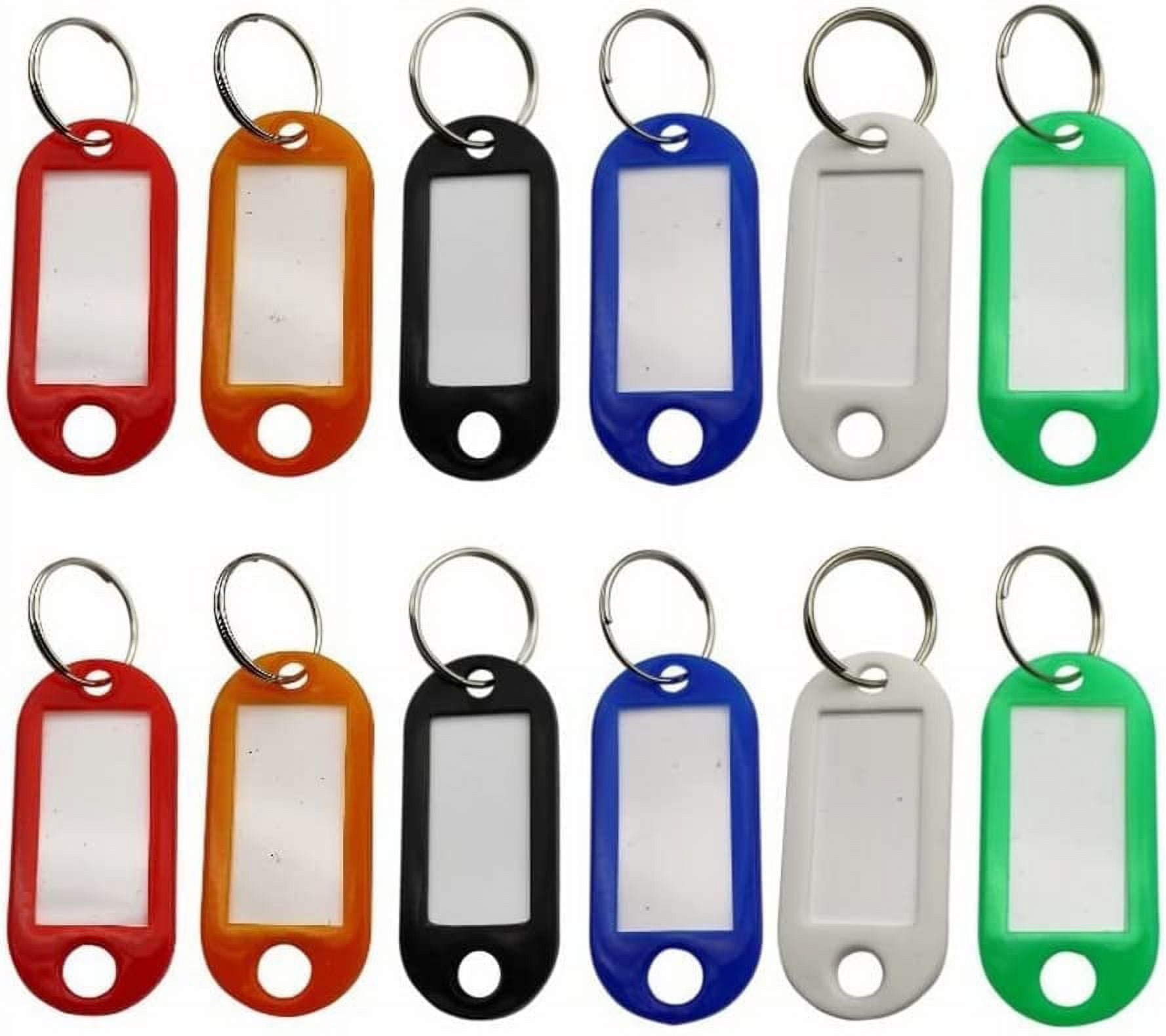 50Pcs Plastic Key TagsKey Labels with Ring and Label Window, Key Chain ...