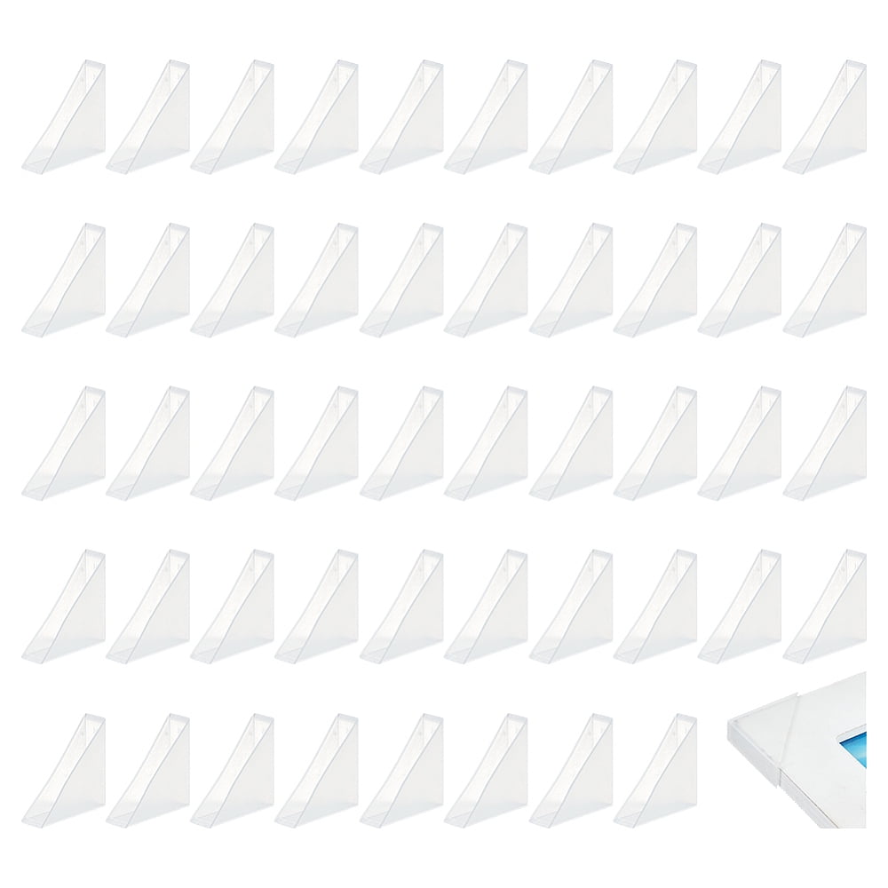 50Pcs Plastic Triangle Corner Protector Clear 35.5x35.5x11mm diy ...