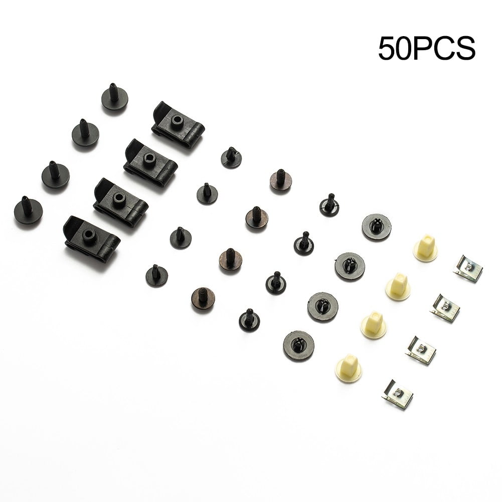 50Pcs Plastic and Metal Fasteners for Vehicle Under Engine Cover Clips ...