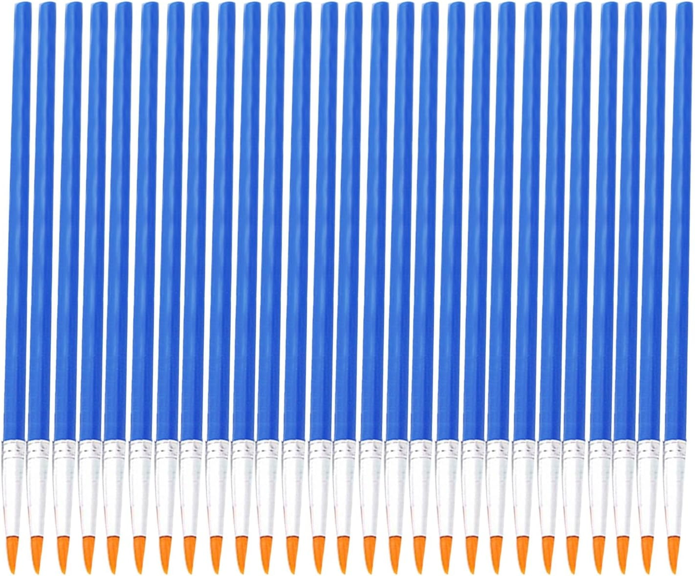 50Pcs Pointed Tip Brushes Nylon Hair Brushes Acrylic Oil Watercolor ...