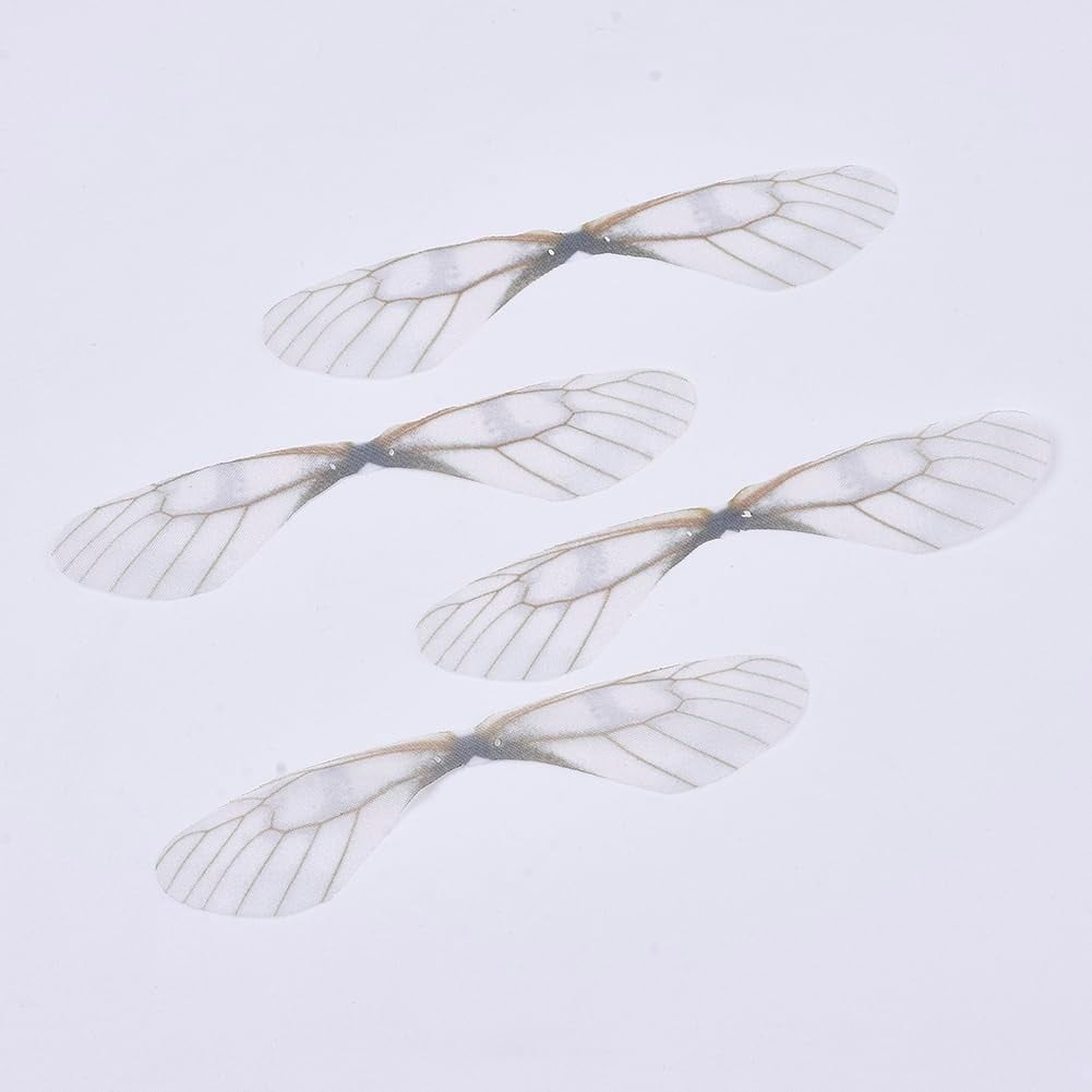 50Pcs Polyester Fabric Wings Crafts Decoration for DIY Jewelry Crafts ...