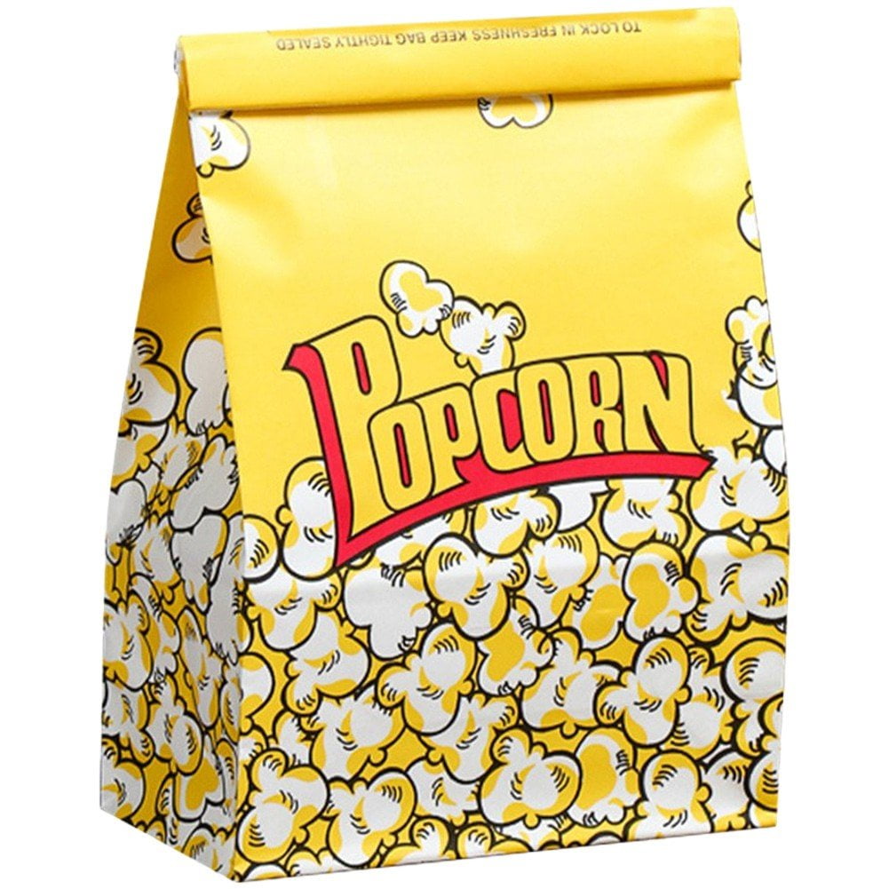 50Pcs Popcorn Bags Paper Popcorn Pouches With Tin Tie Tab Lock Popcorn ...