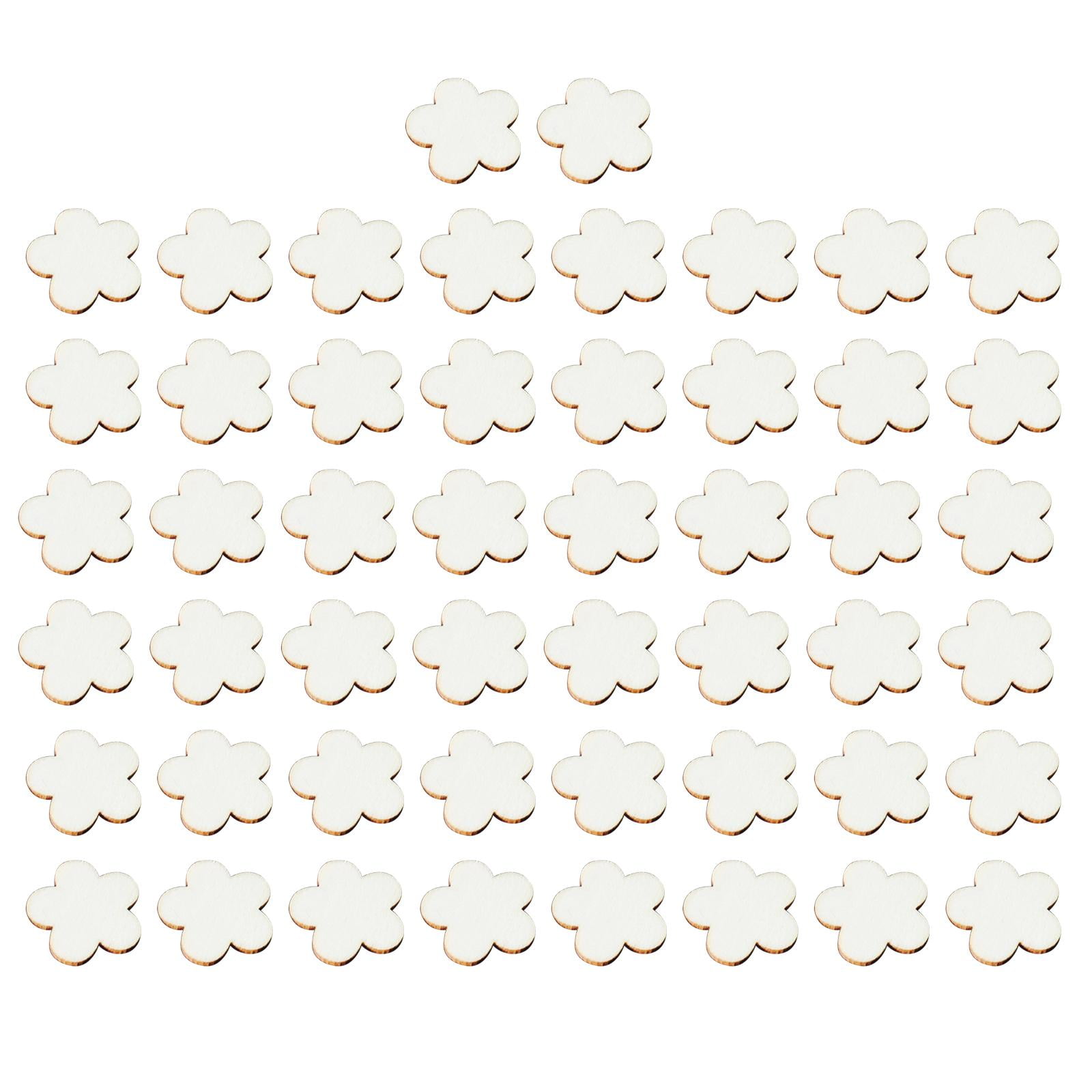 50Pcs Positive Behavior Jar Wood Pieces Unfinished Wood Chips Rustic ...