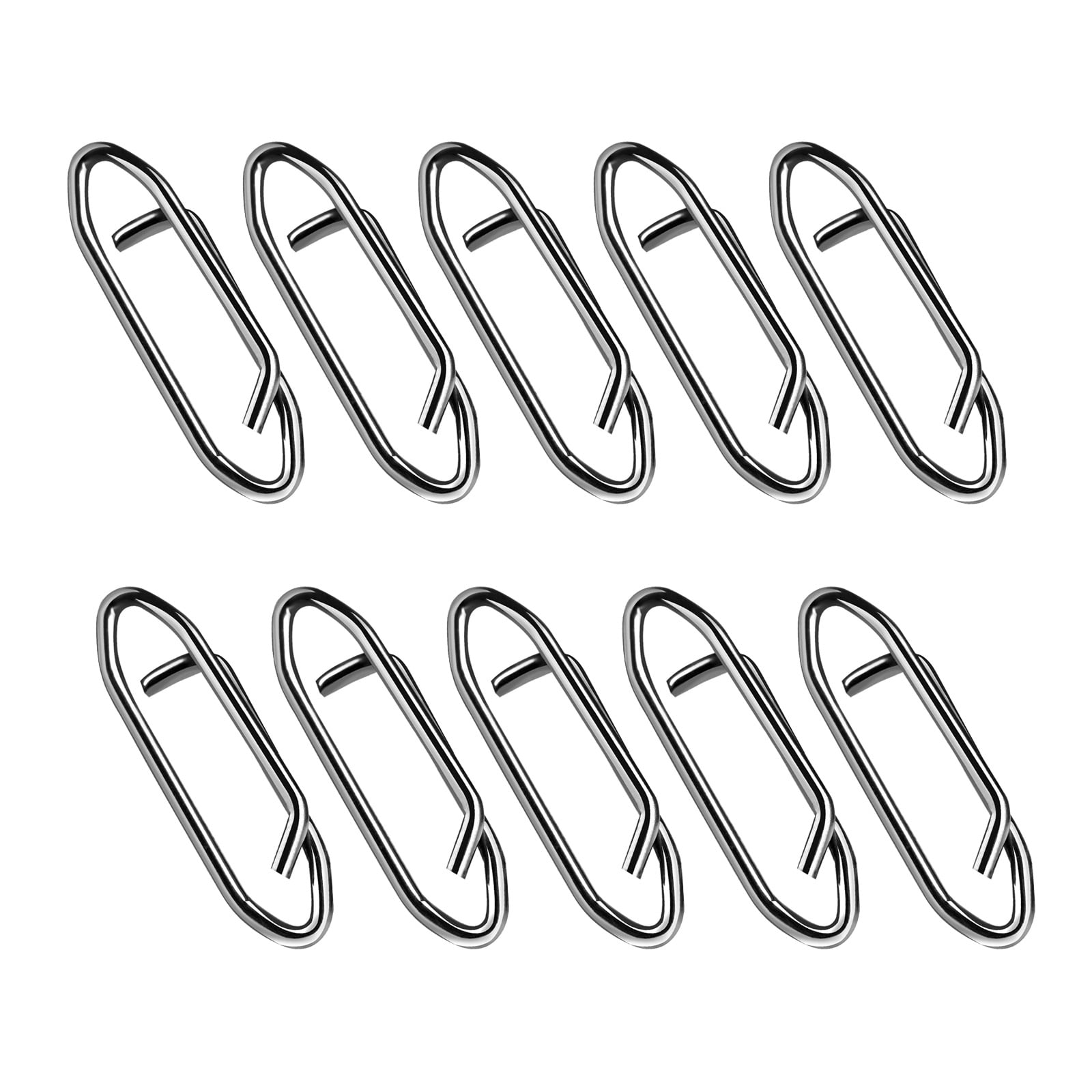 50Pcs Power Fishing Clip Link Split Rings Stainless Steel Fast Change ...