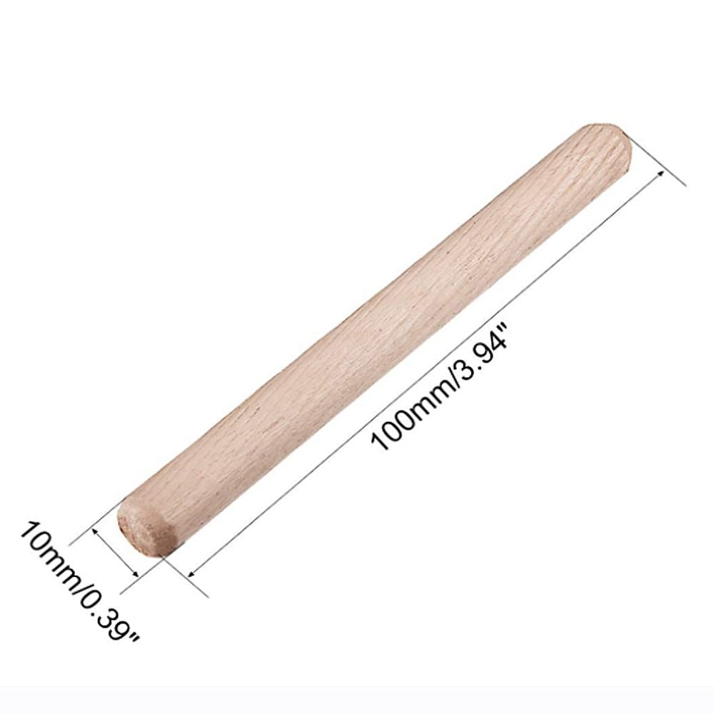 50Pcs Practical Durable Hardwood Crafts Beveled 8/10mm Round Dowels ...