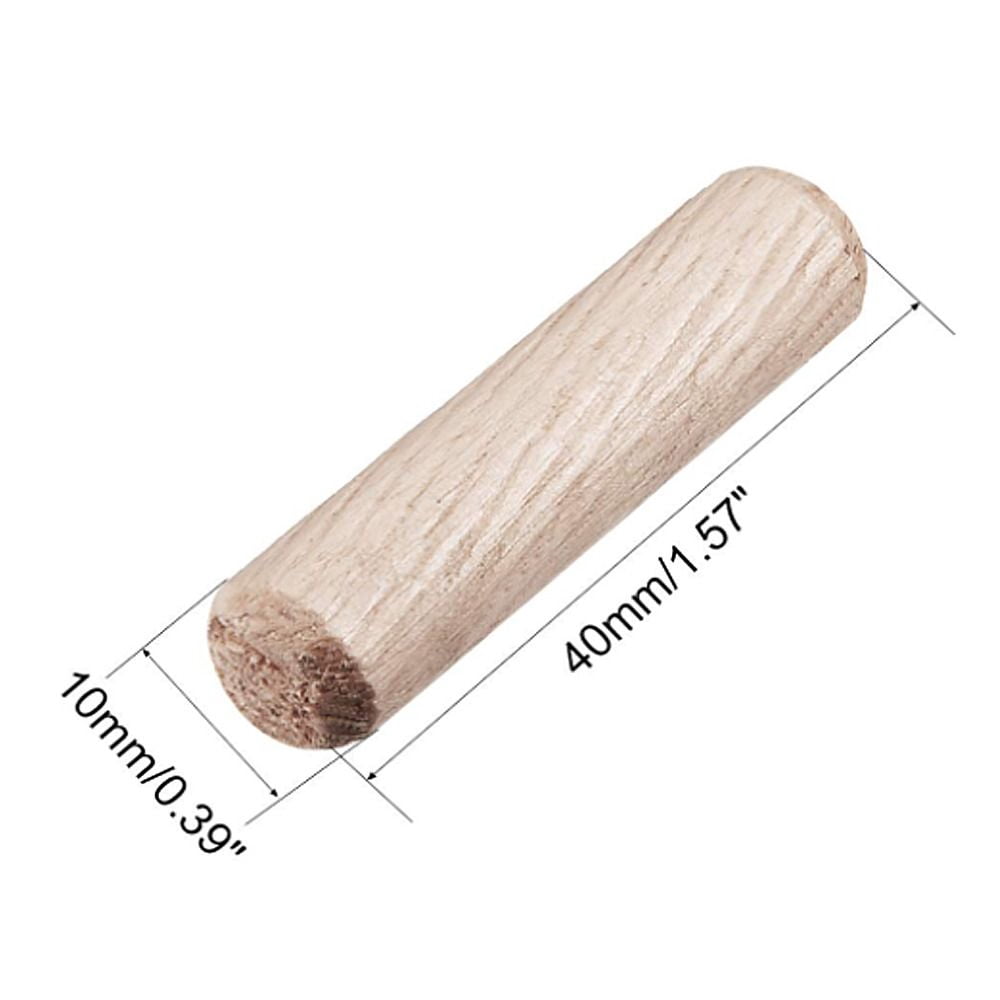 50Pcs Practical Durable Hardwood Crafts Beveled 8/10mm Round Dowels ...