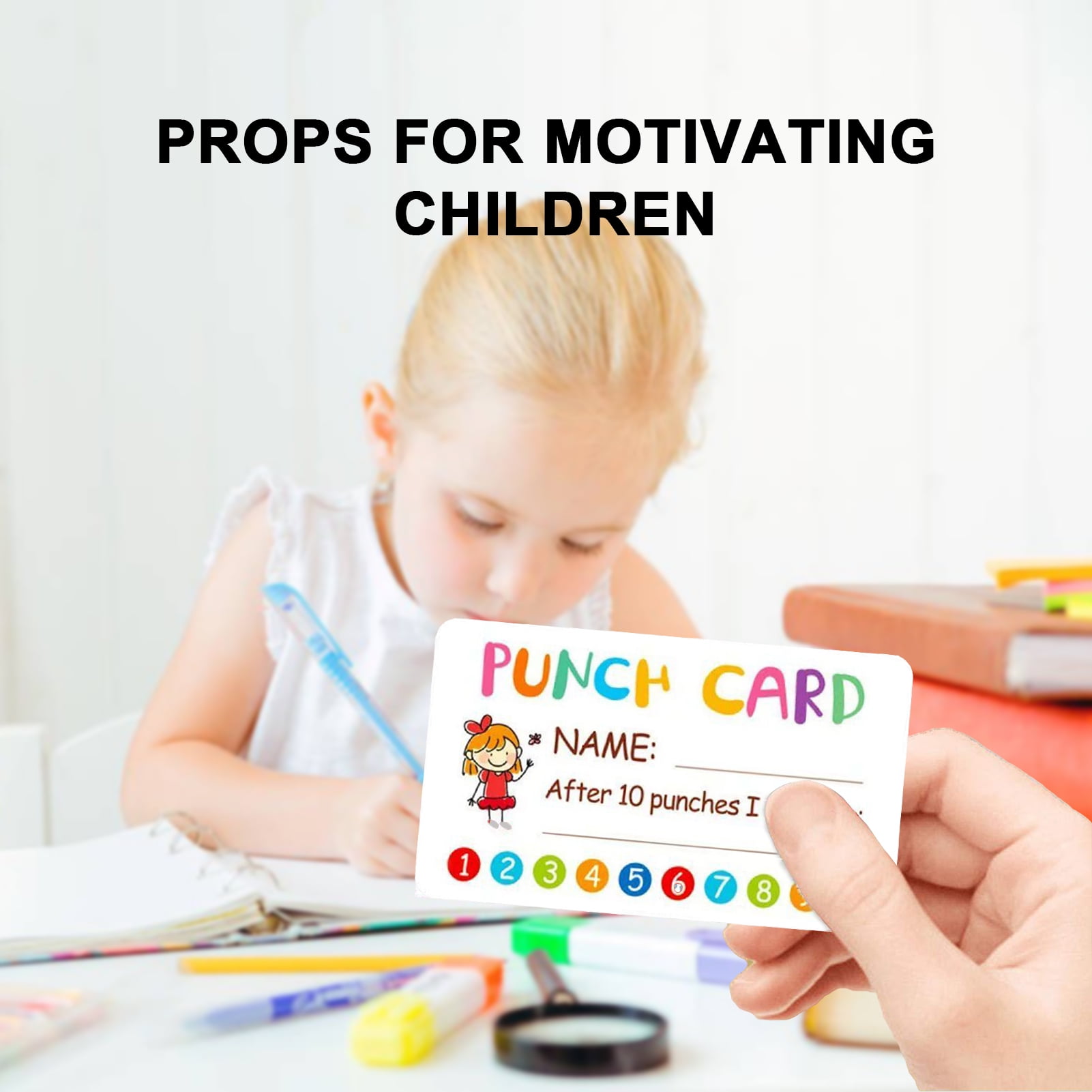 50Pcs Punch Cards Incentive Supportive Decorative Attractive Multi ...