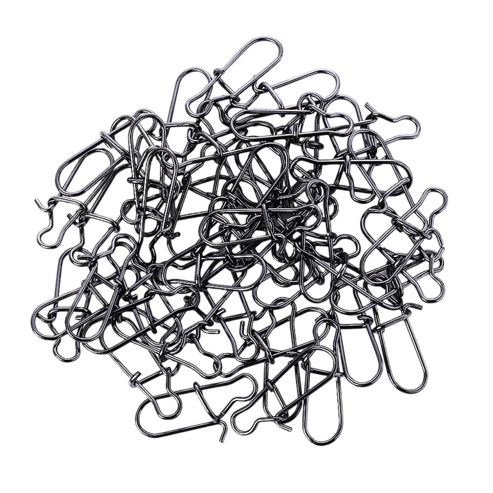 50Pcs Quickly Change Fishing Snapping Clip Fishing Lures Connector High Strength Fishing ...