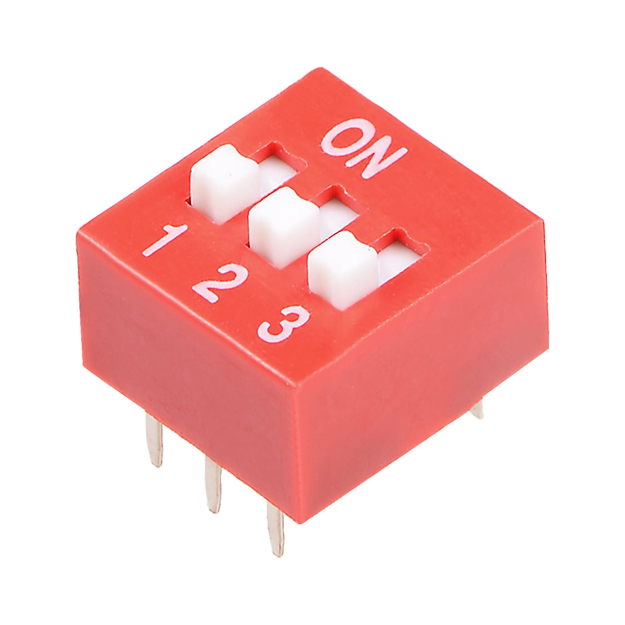 50Pcs Red Double Row1 2 3 Positions 2.54mm Pitch DIP Switch - Walmart.com