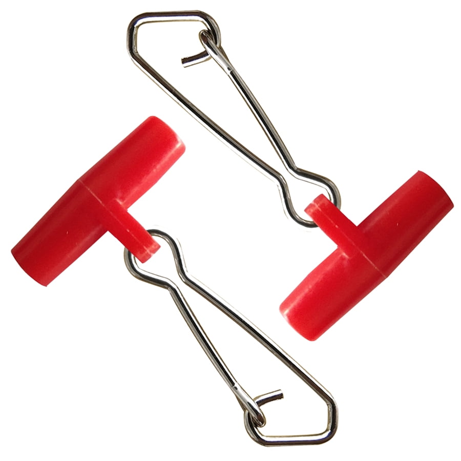 50Pcs Red Fishing Swivel Hooked Snaps Fishing Hook Line Heavy Duty ...