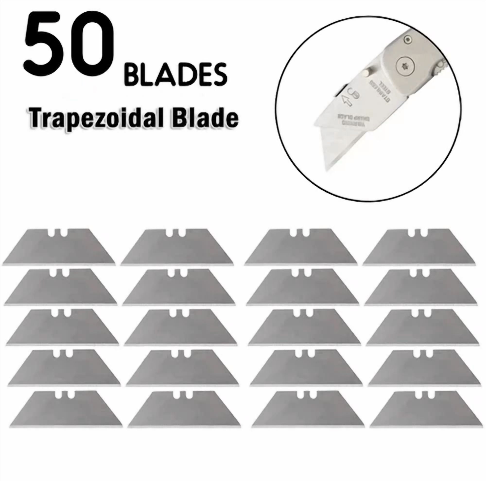 50Pcs Replacement Utility Knife Blades Refills Blades For Box Cutter ...