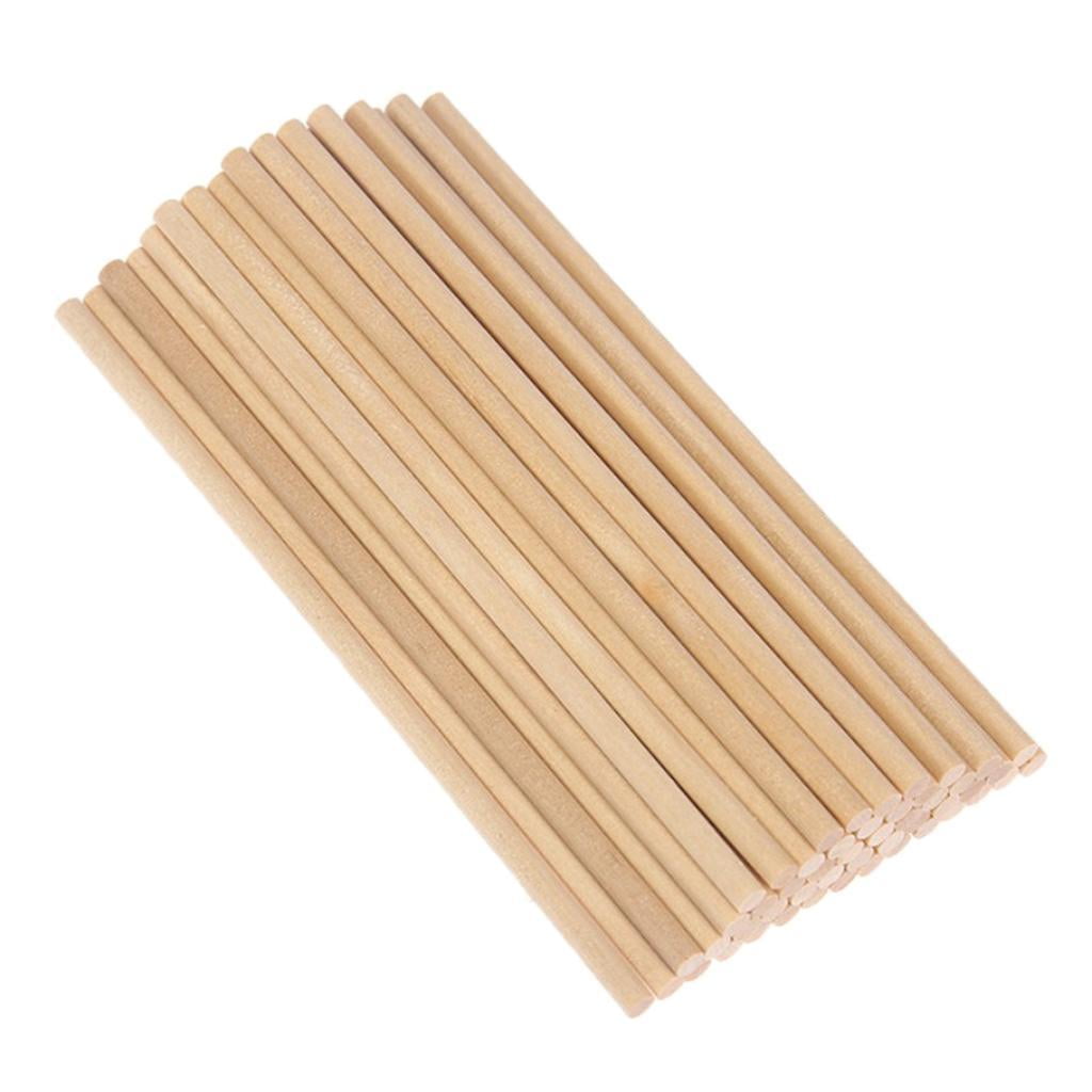 50Pcs Rods for Crafts, en Pieces Unfinished to , Stain, Embellish ...