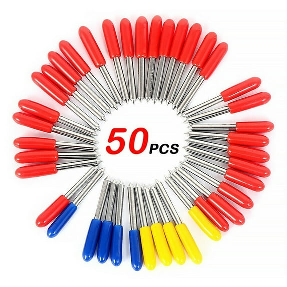 50Pcs Roland Cricut Plotter Cut Tools 30 45 60 Degrees Blades For Cricut Explore Air 2 Vinyl Cut ...