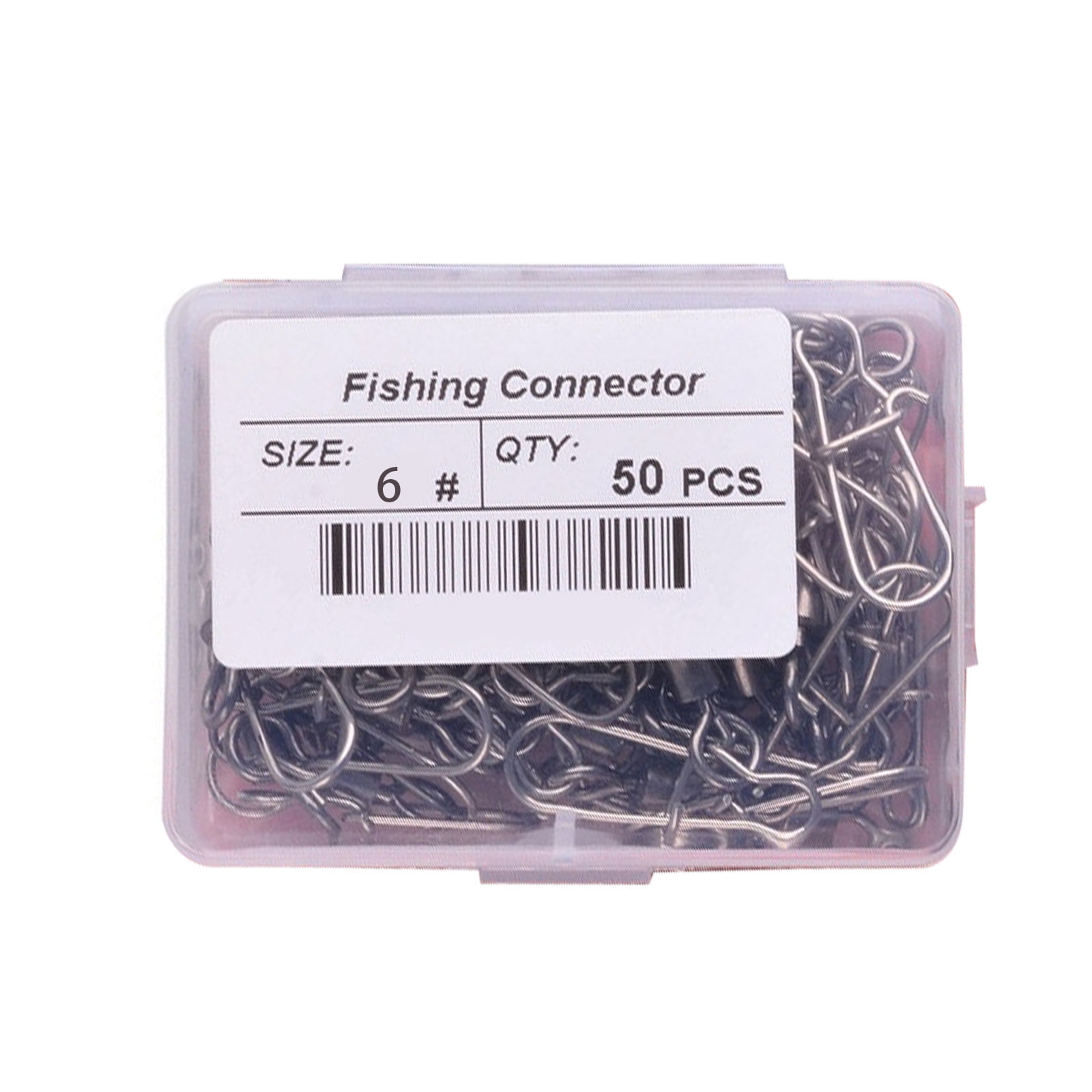 50Pcs Rolling Swivels Barrels Fishhooks Rings Stainsless Steel ...