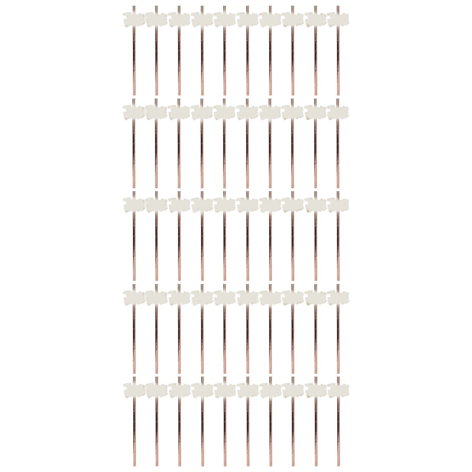 50Pcs Rose Gold Straws Rose Gold Durable Nontoxic Paper Elegant Design ...