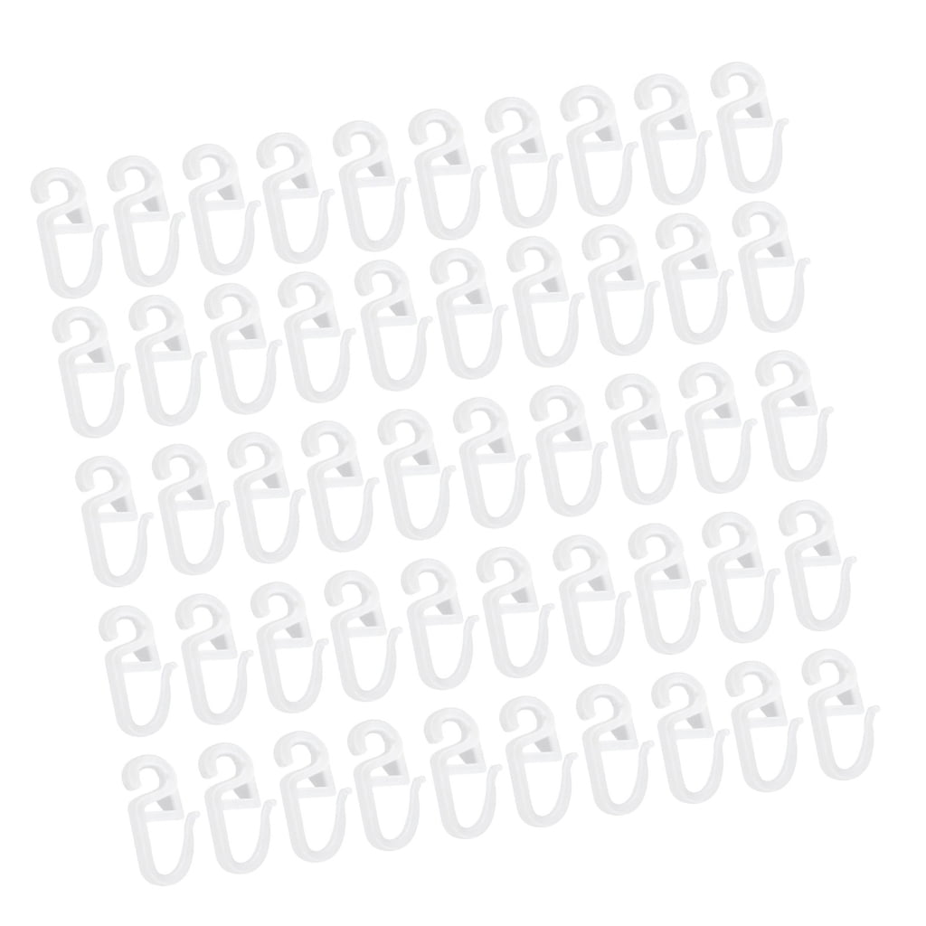 50Pcs S Shape Curtain Track Accessories Smooth Sliding Curtain Rails ...