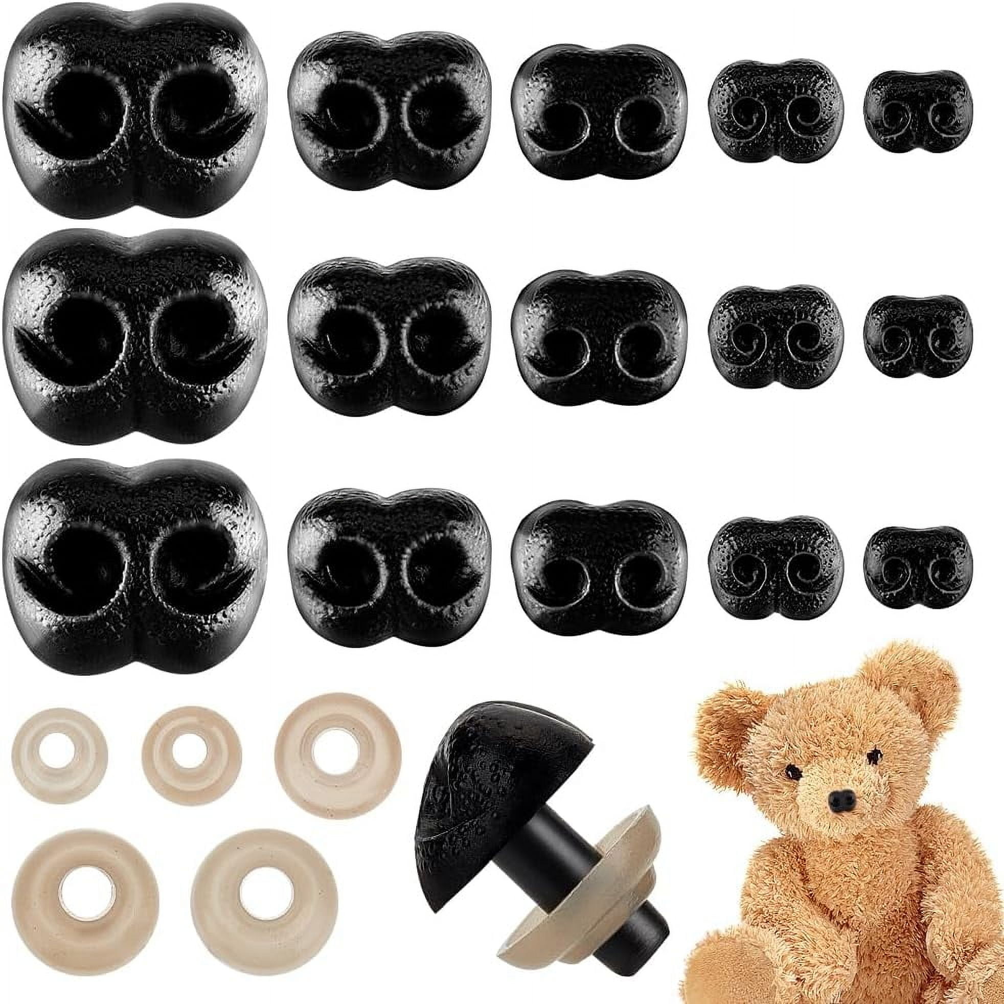 50Pcs Safety Noses for Amigurumi 5 Sizes Plastic Safety Noses with ...