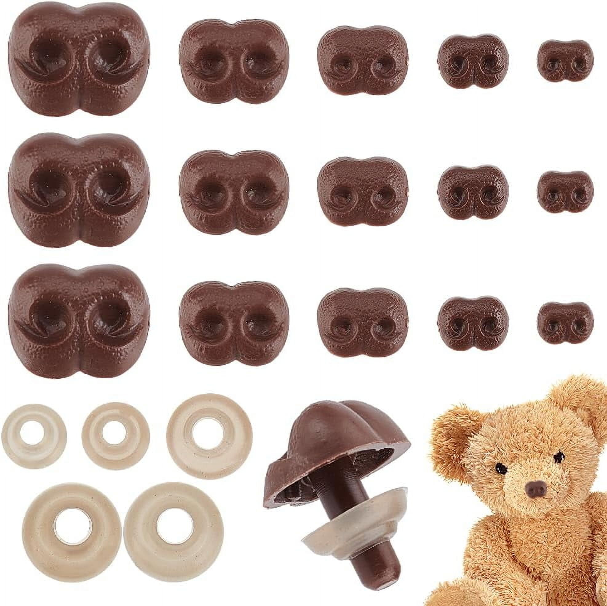 50Pcs Safety Noses for Amigurumi 5 Sizes Plastic Safety Noses with ...