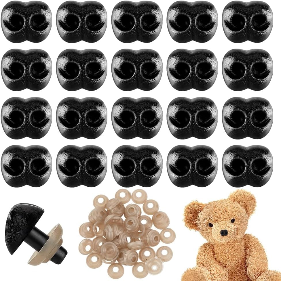50Pcs Safety Noses for Amigurumi Plastic Safety Noses with Washers ...