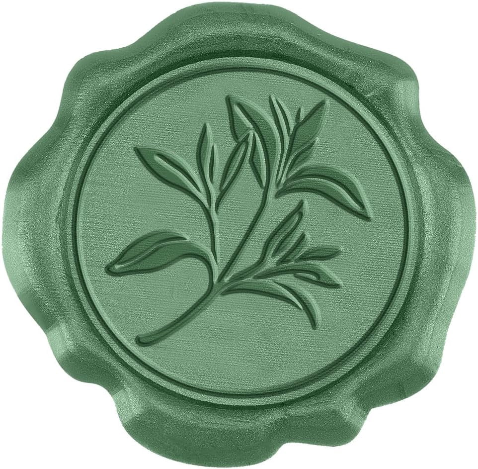 50Pcs Sage Wax Seal Stickers Envelope Seal Stickers Wedding Invitation ...