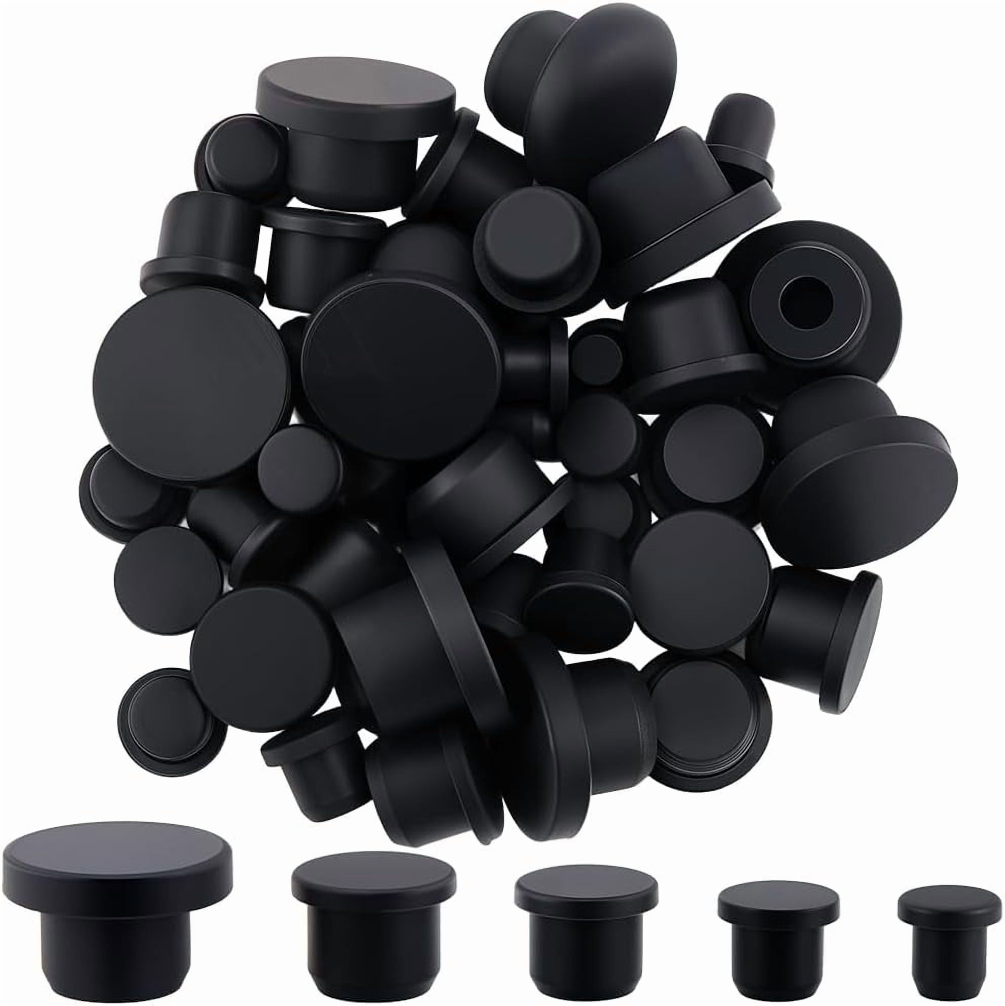 50Pcs Salt and Pepper Shakers Stopper 7.5-15mm Inner Diameter Black ...