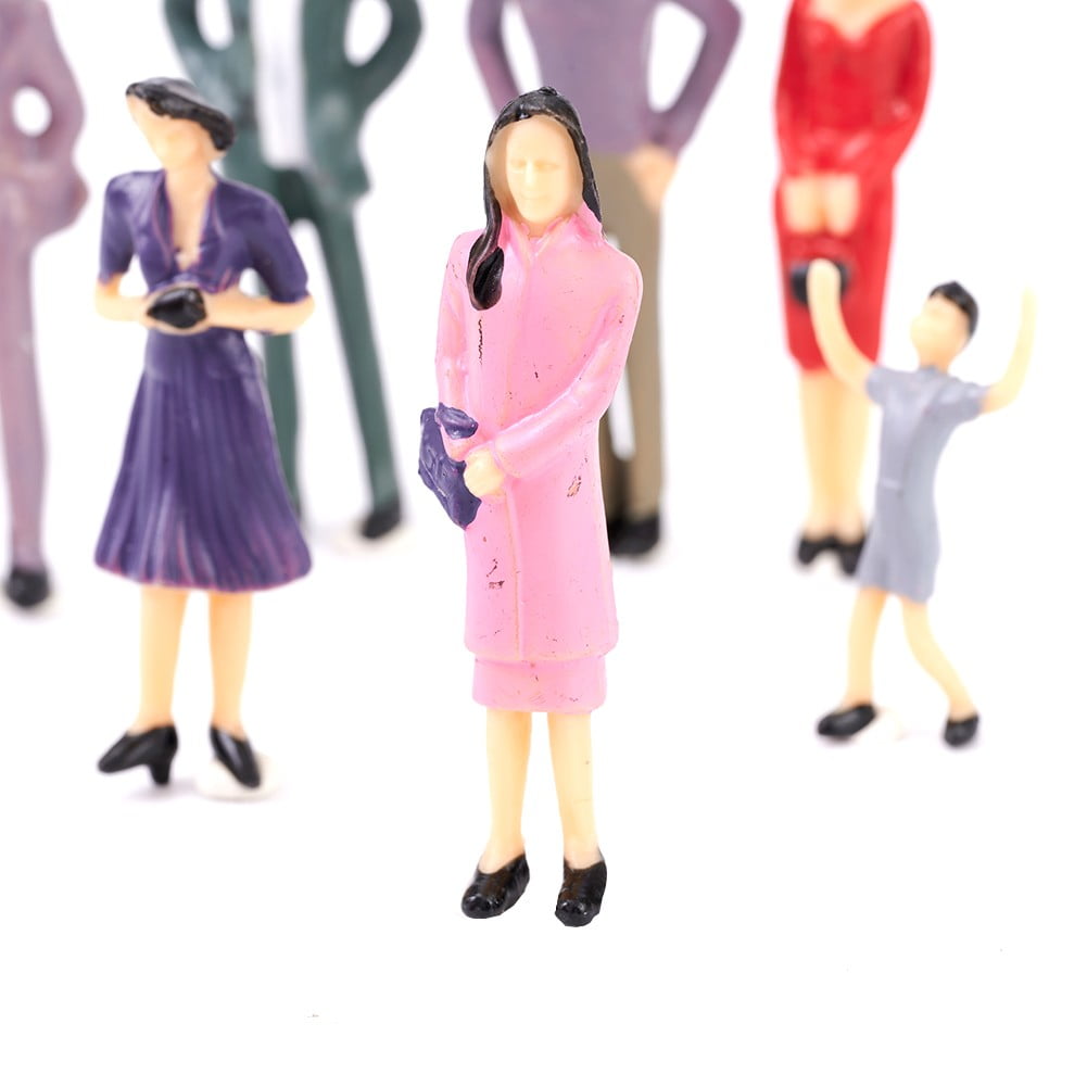 50Pcs Scale Plastic Models 1:32 People Sitting Standing Figures Plastic ...