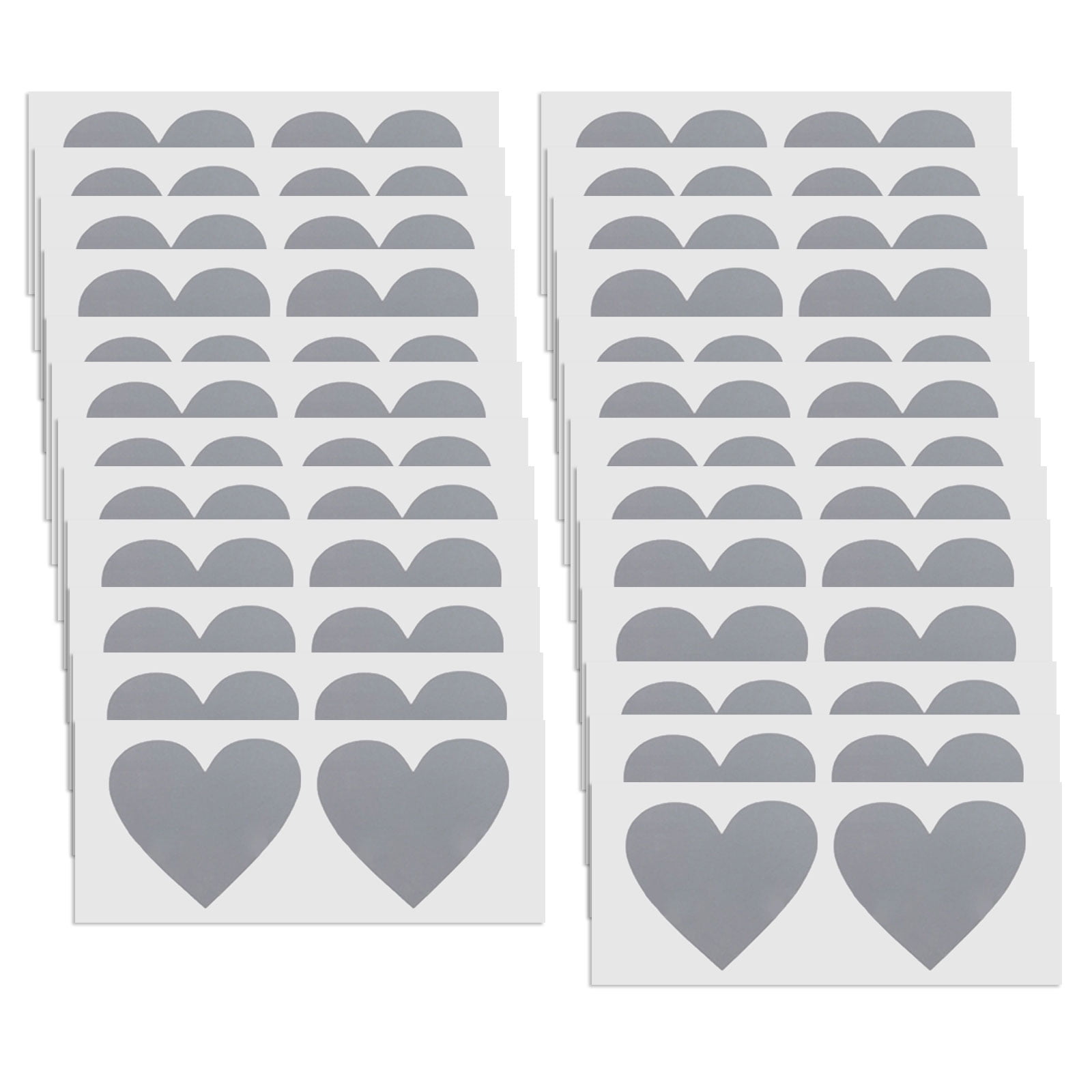 50Pcs Scratch Off Stickers Love Heart Shaped For Secrets Code Cover ...
