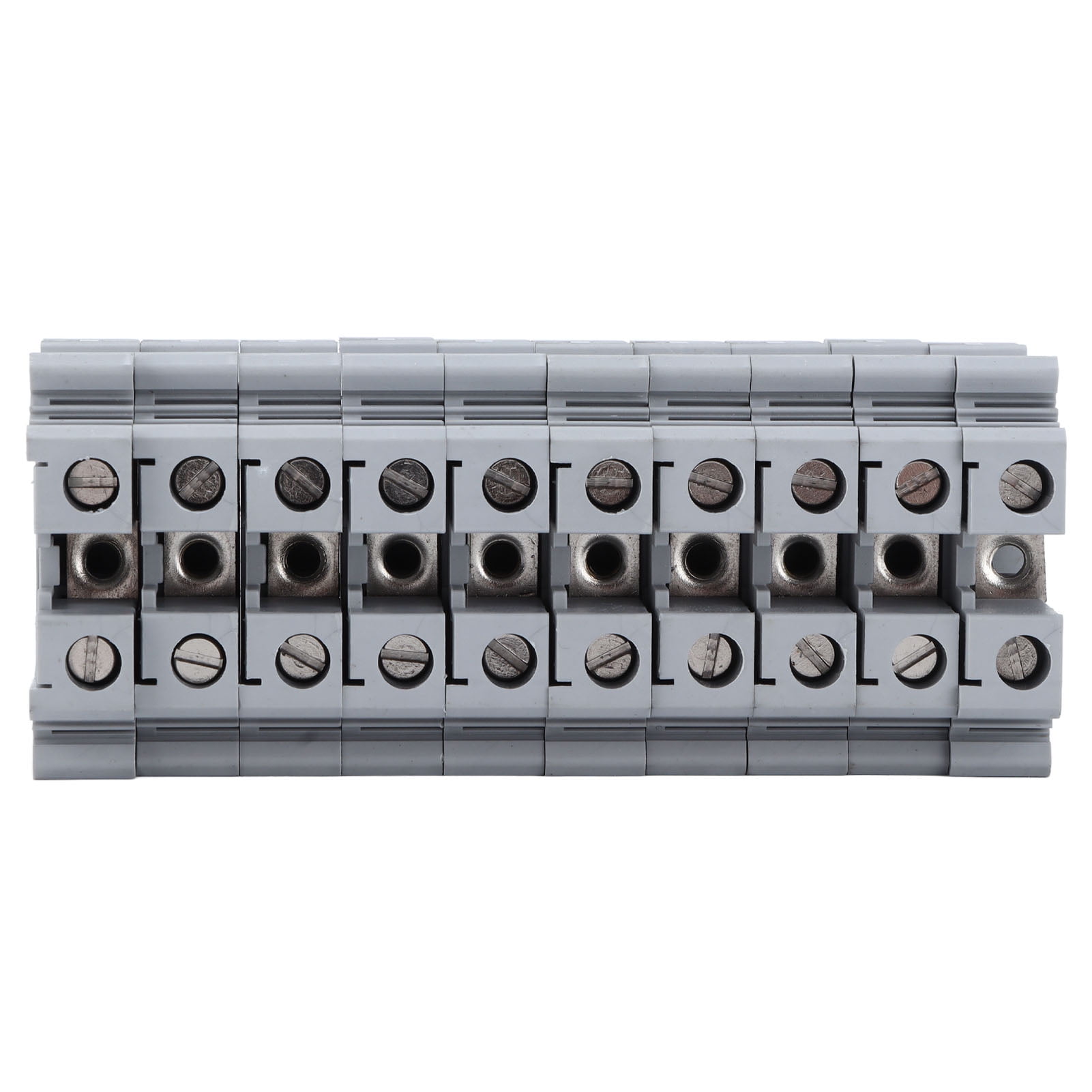 50Pcs Screw Type Terminal Block DIN Rail Mount Copper Combination ...