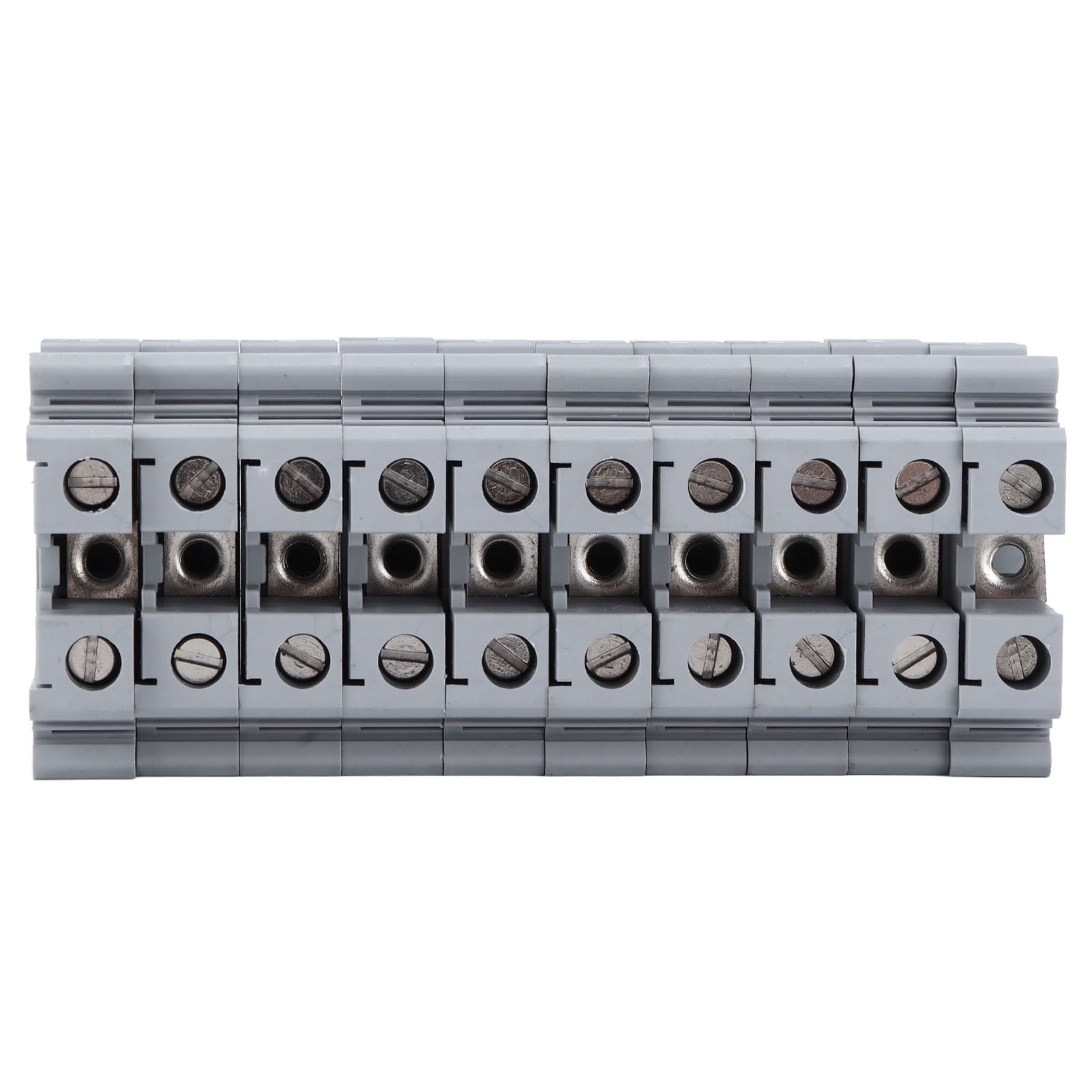 50Pcs Screw Type Terminal Block DIN Rail Mount Copper Combination ...