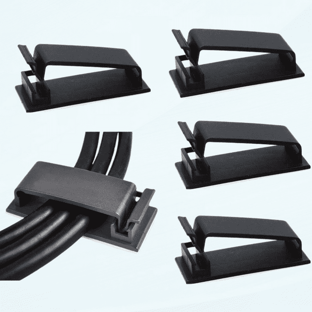50Pcs Self Adhesive Cable Management Clips, Cable Organizers Wire Clips Cord Holder for TV PC ...