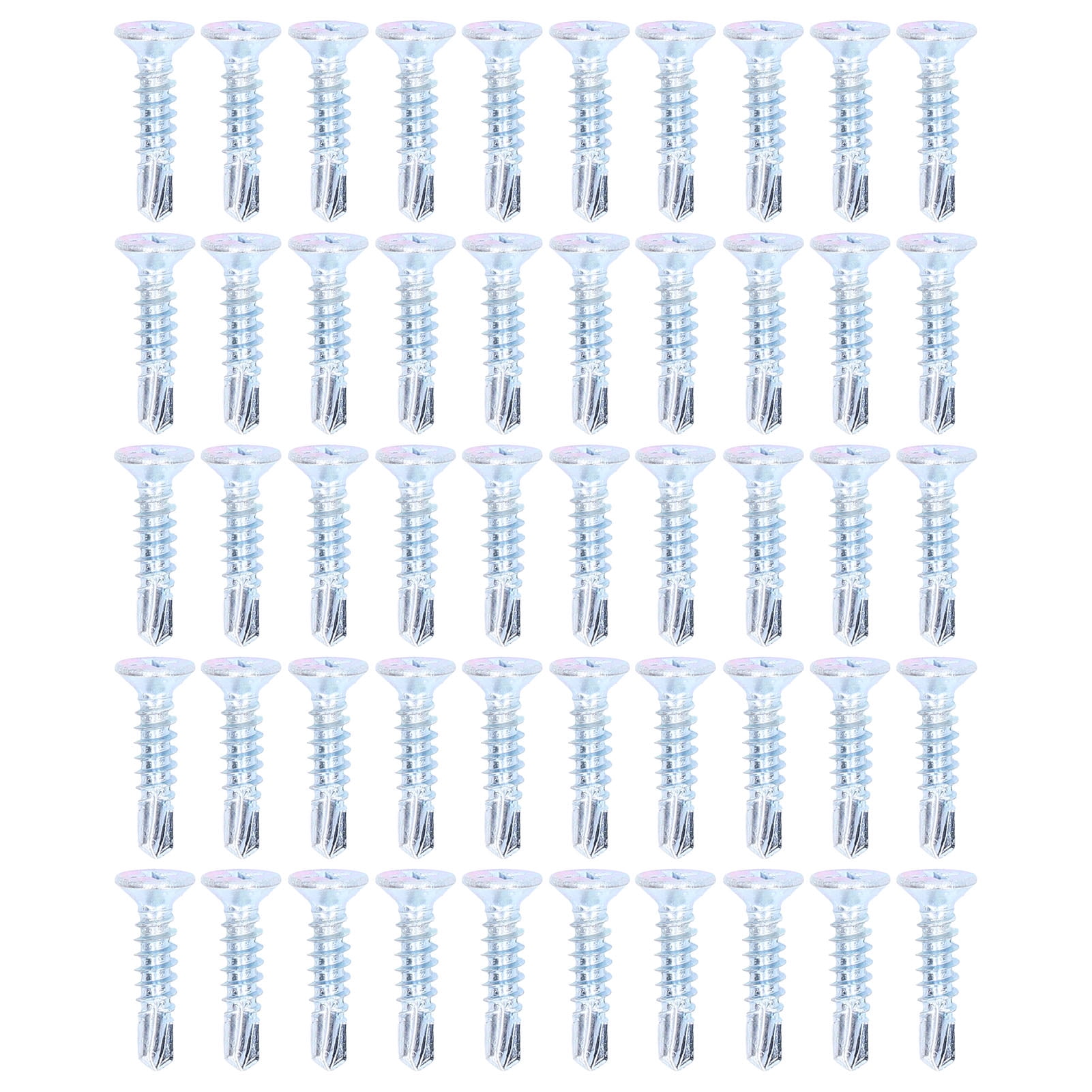 50Pcs Self Drilling Screw Cross Carbon Steel 4.2x19mm Fastener Set Kit ...