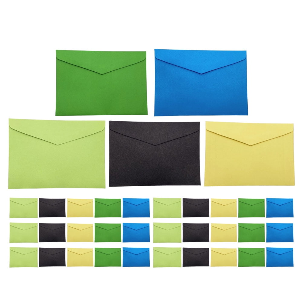 50Pcs Self Seal Colorful Business Envelopes Standard Size for Office ...