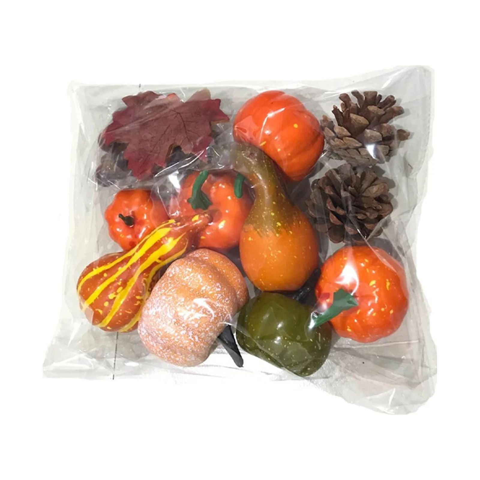 50Pcs/Set Artificial Mini Maple Leap, Pumpkins, Gourds, Hazelnuts And ...