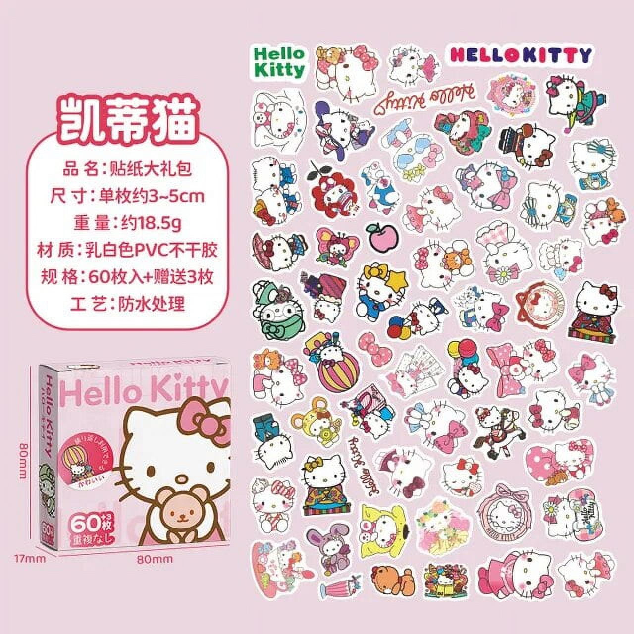 50Pcs/Set Kawaii Sanrio Stickers Anime Cartoon Hello Kitty Kuromi My ...