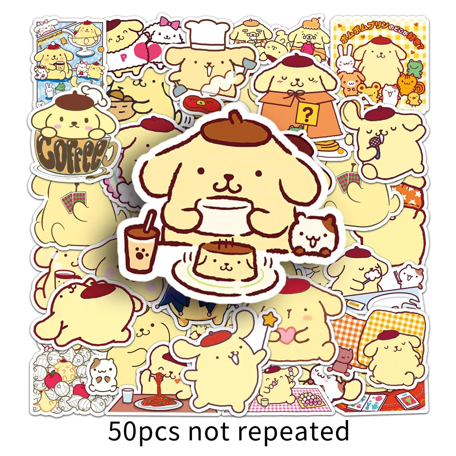 50Pcs/Set Kawaii Sanrio Stickers Cartoon Cute My Melody Hello Kitty ...