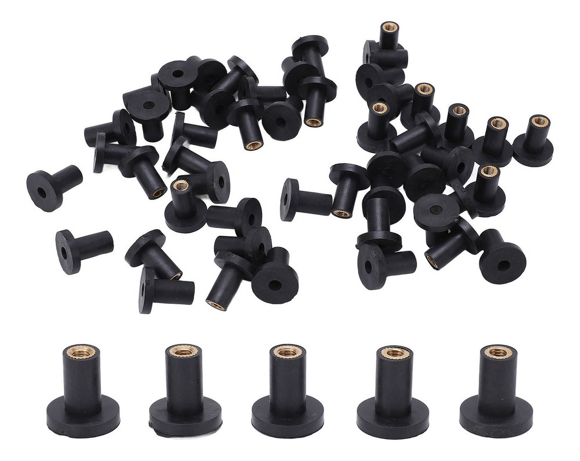 50Pcs/Set M5 Rubber Fasteners Well Nuts P - Walmart.com