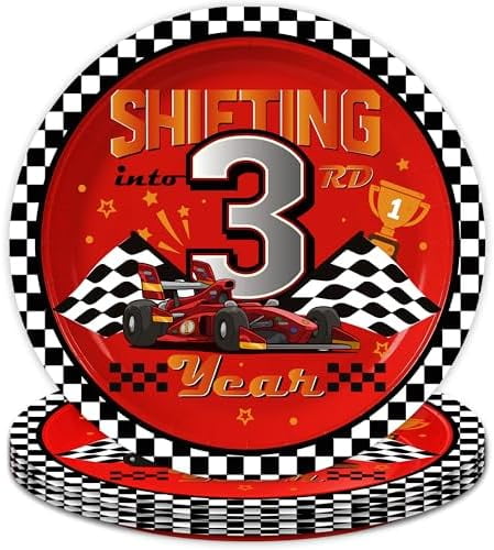50Pcs Shifting into 3rd Year Paper Plates, Happy 3rd Birthday ...