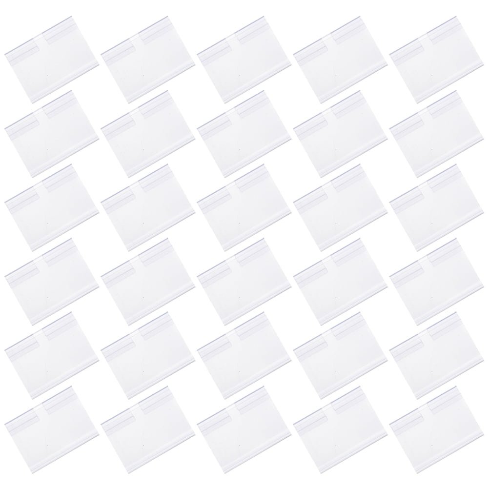50Pcs Sign Display Holder Clear Sign Stand Holder Supermarket Label ...