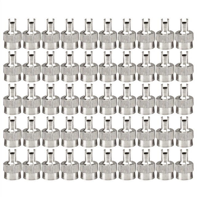 50Pcs Slotted Heads Valve Stem Caps Leak-Proof Metal Slot Tire Air Dust ...