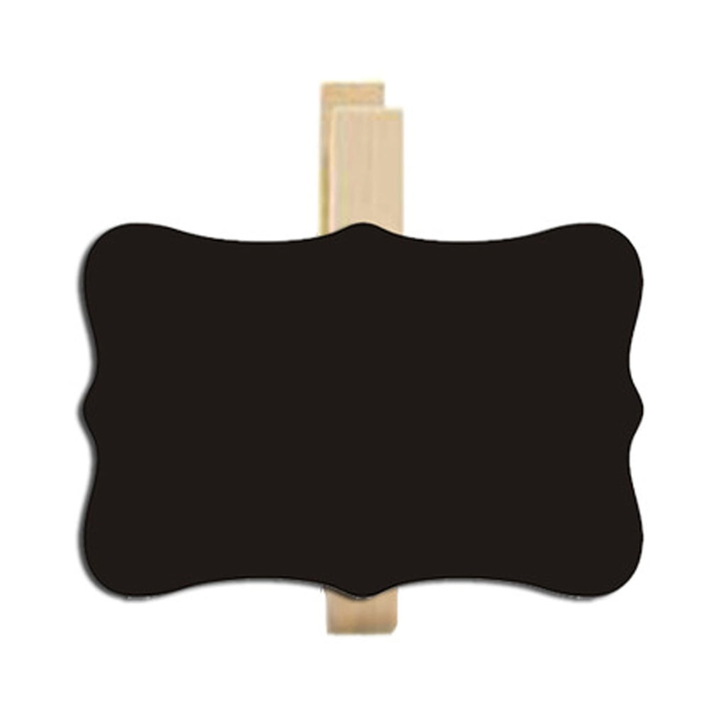 50Pcs Small Chalkboard Signs with Clips Wood Blackboard with Pegs for ...