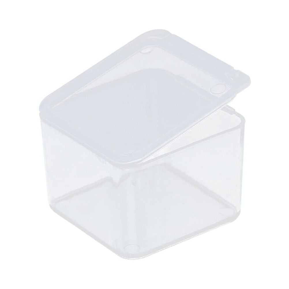 50Pcs Small Rectangle Clear Plastic Containers Component Storage Box ...