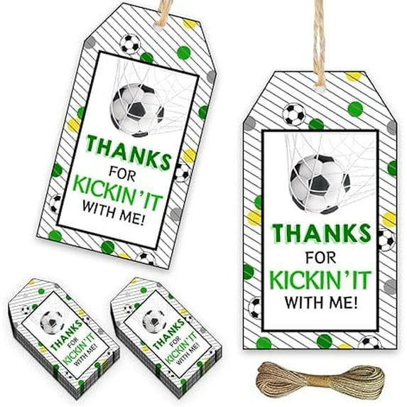 50Pcs Soccer Thank You Tags Soccer Ball Thank You Gift Tags Thanks for ...