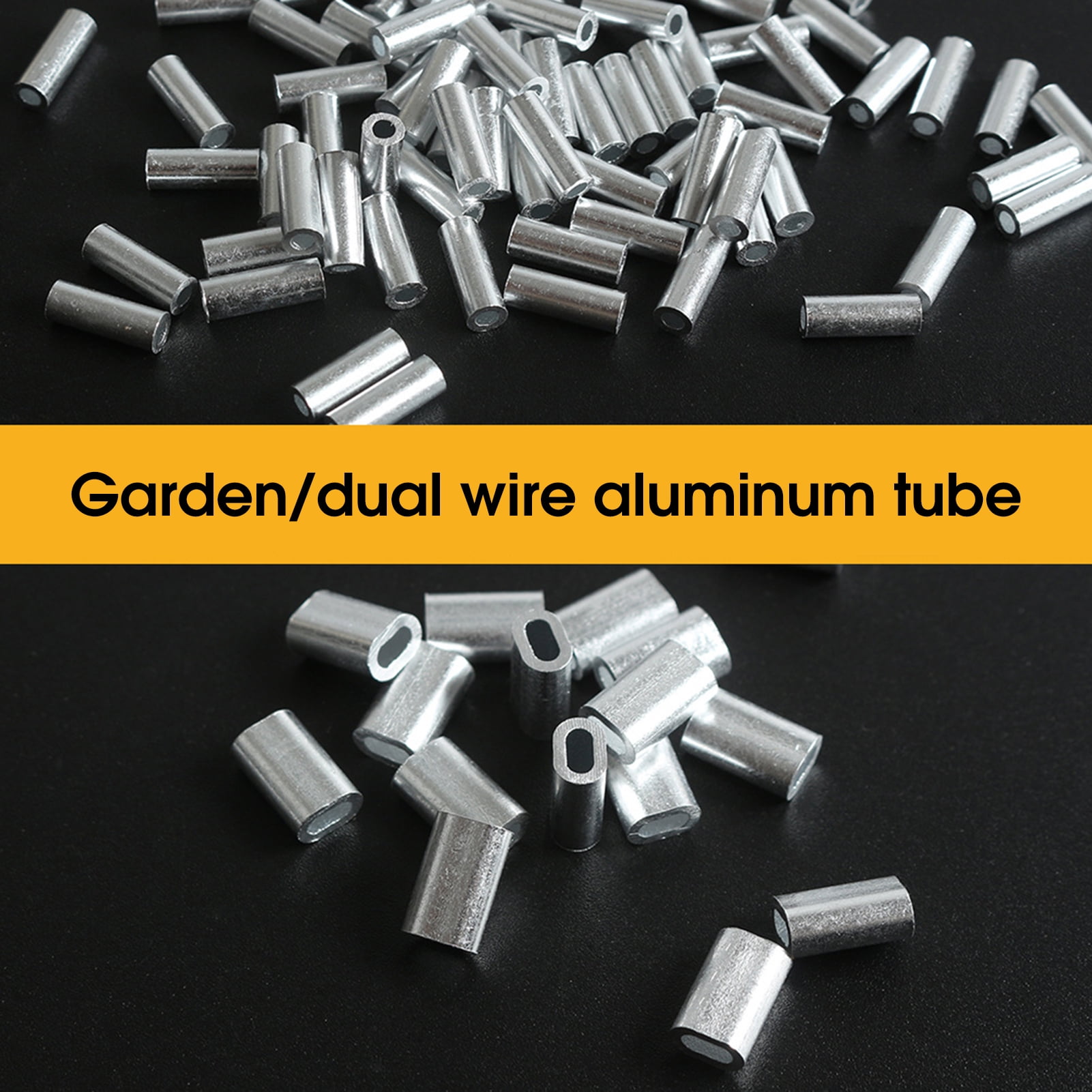 50Pcs Solid Fishing Line Tube Single Double Barrel Aluminium Anti Rust ...
