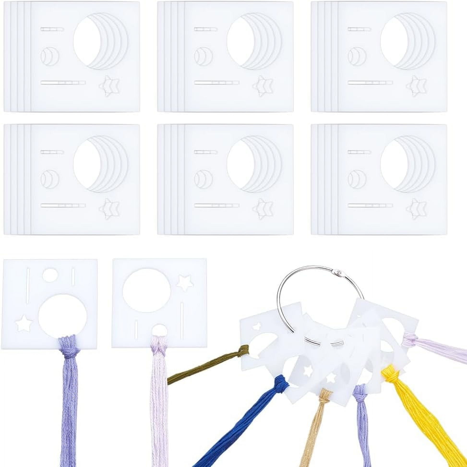 50Pcs Square Acrylic Embroidery Thread Organizer with 1Pc Iron Loose ...