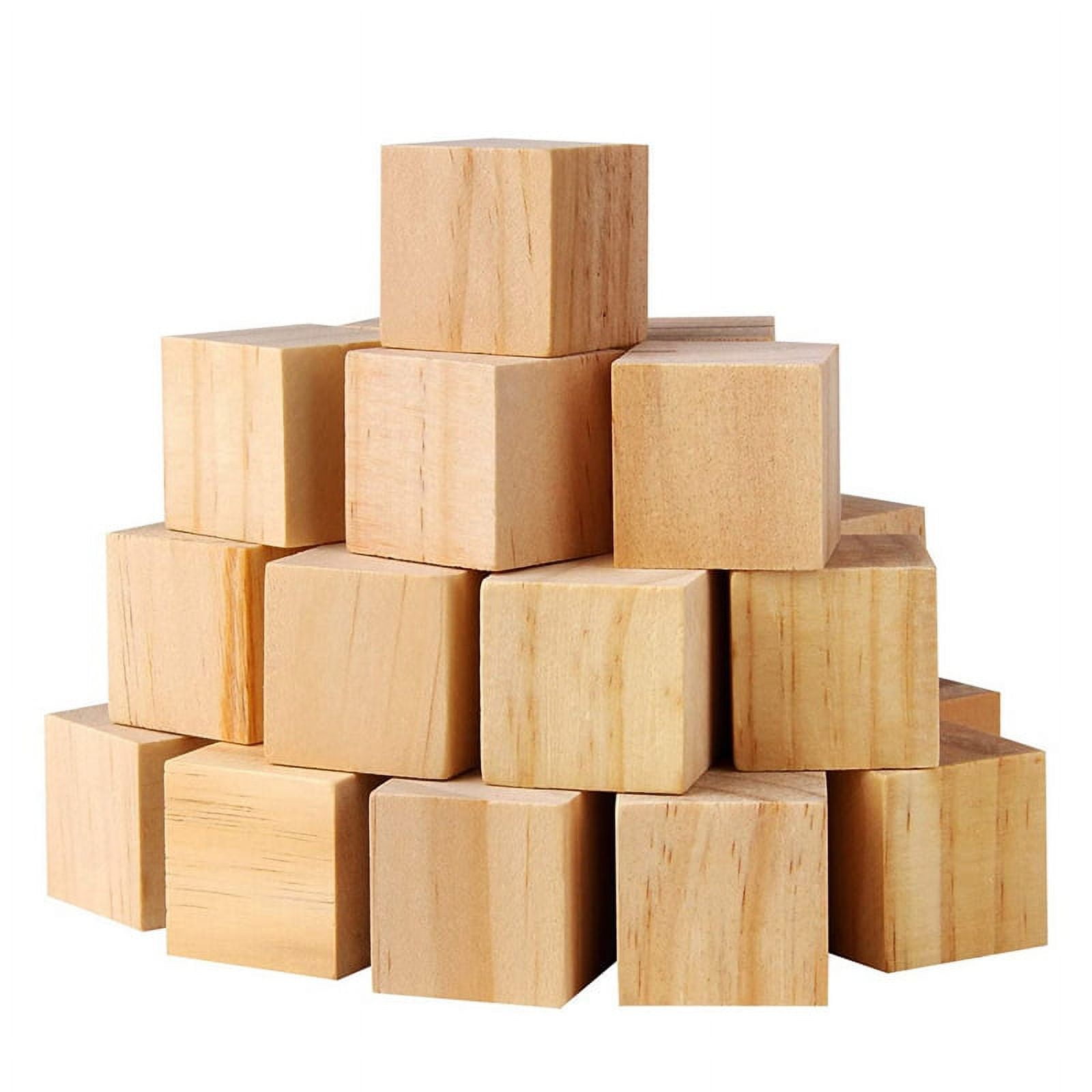 50Pcs Square Blank Wood Blocks for Puzzle Making, Crafts, and DIY ...