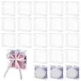 50Pcs Square PVC Storage Gift Boxes Gift Packaging Case Clear 9x3x9cm ...