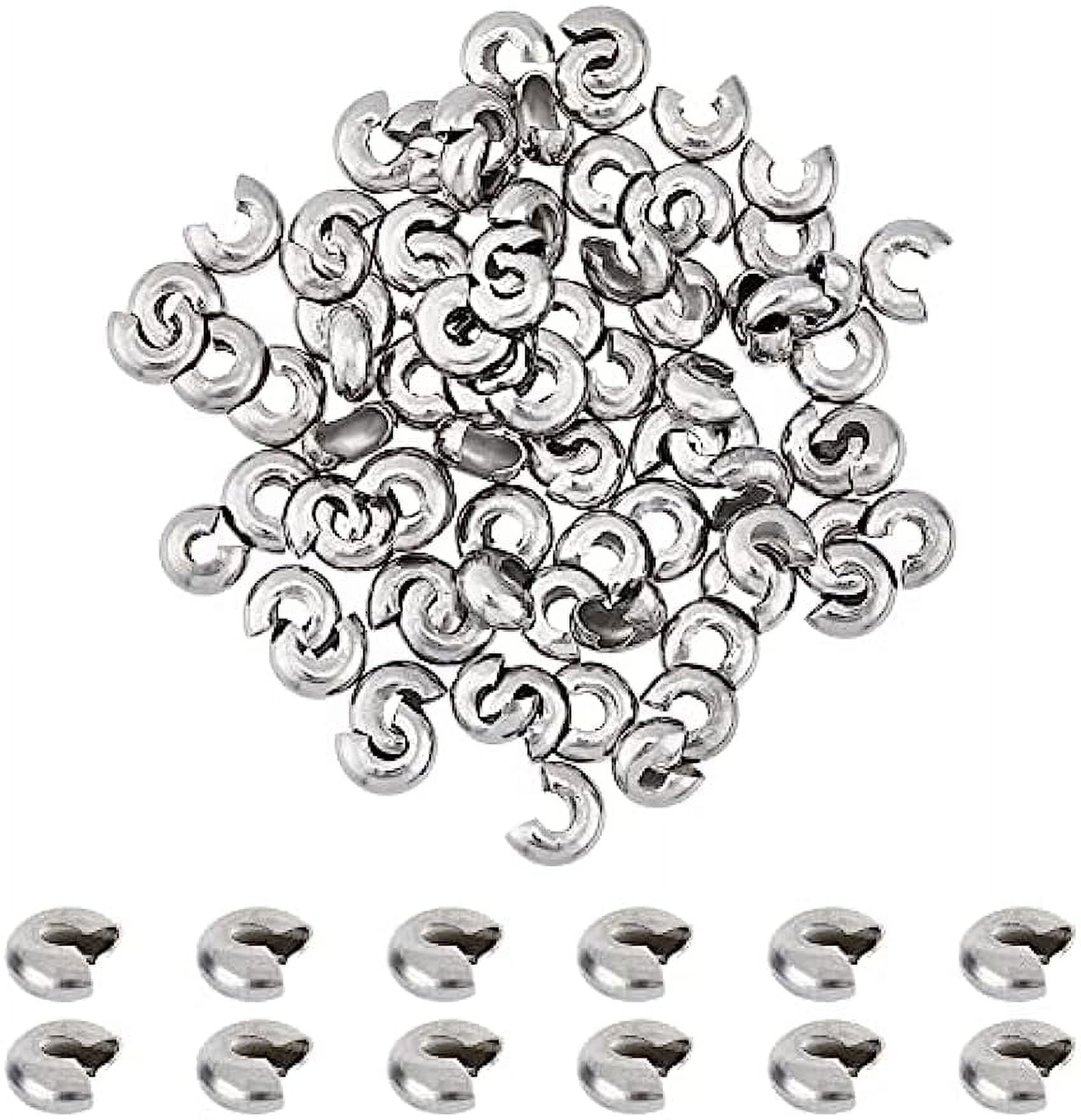 50Pcs Stainless Steel Bead Physical Stop 7x3mm Shutter Bead Chain ...
