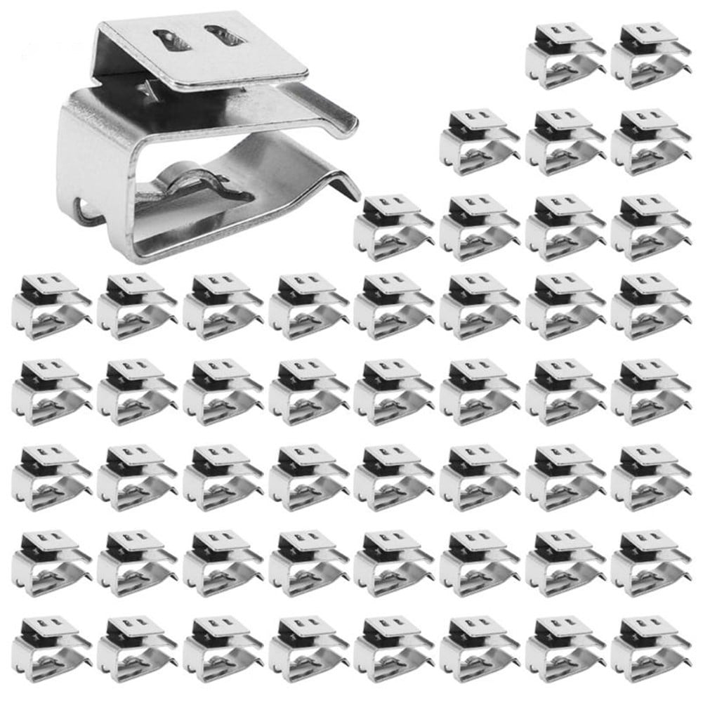 50Pcs Stainless Steel Cable Clips Kit Wiring Frame Clip Pv Module Wire ...