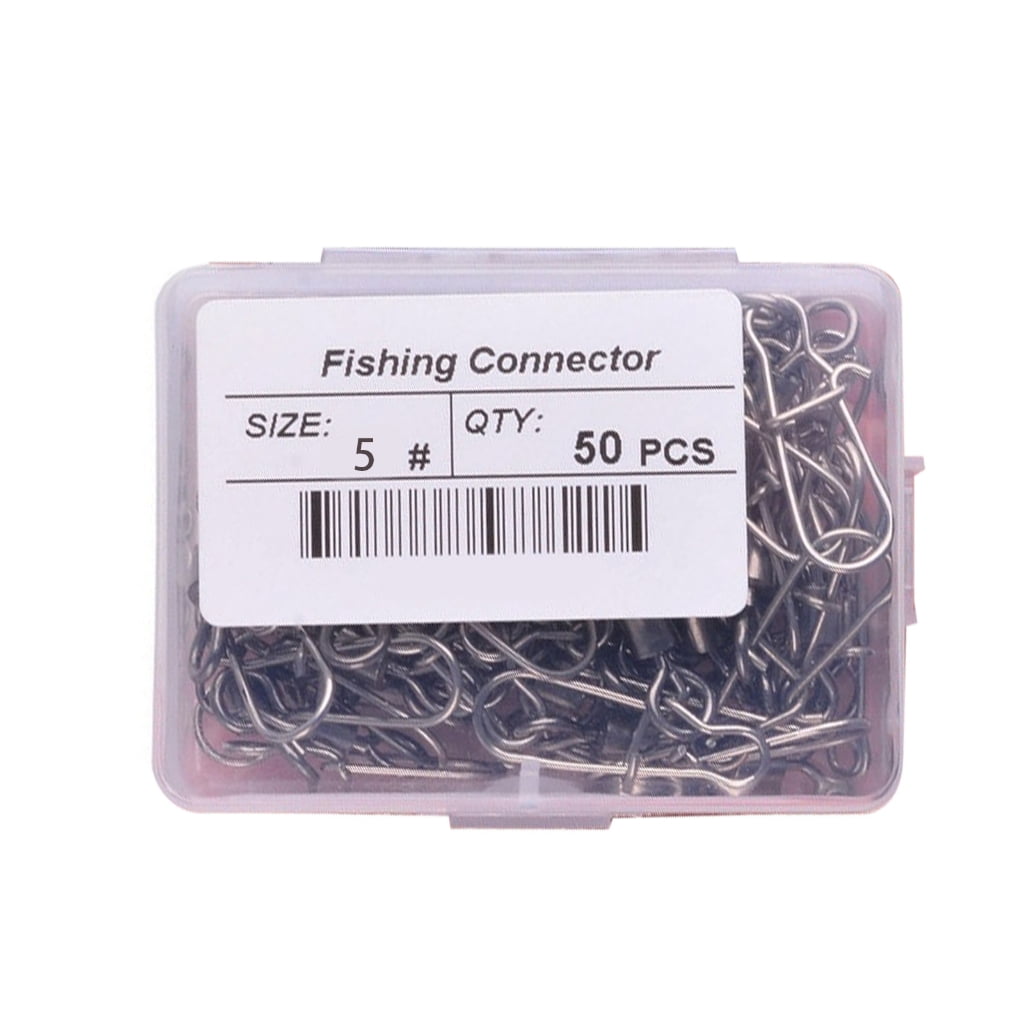 50Pcs Stainsless Steel Fishing Barrels Swivels Fishing Barrels Line ...